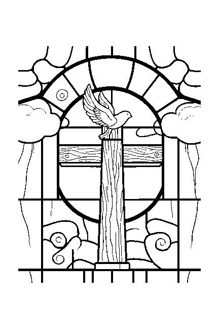stain glass coloring pages