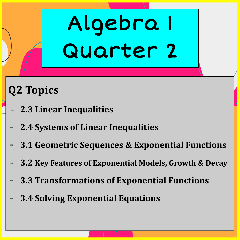 Algebra 1 Quarter 2 Resources - Worksheets & Google Slides Activities ... Algebra 1 Quarter 2 Resources - Worksheets & Google Slides Activities ...
